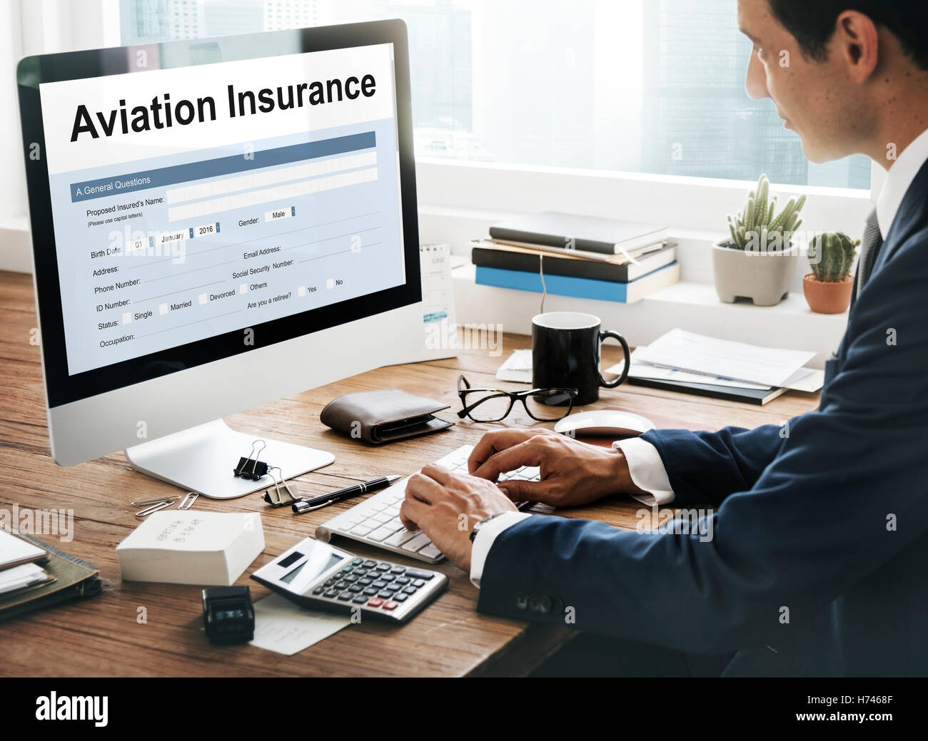 Aviation Flight Insurance Form Concept Stock Photo - Alamy
