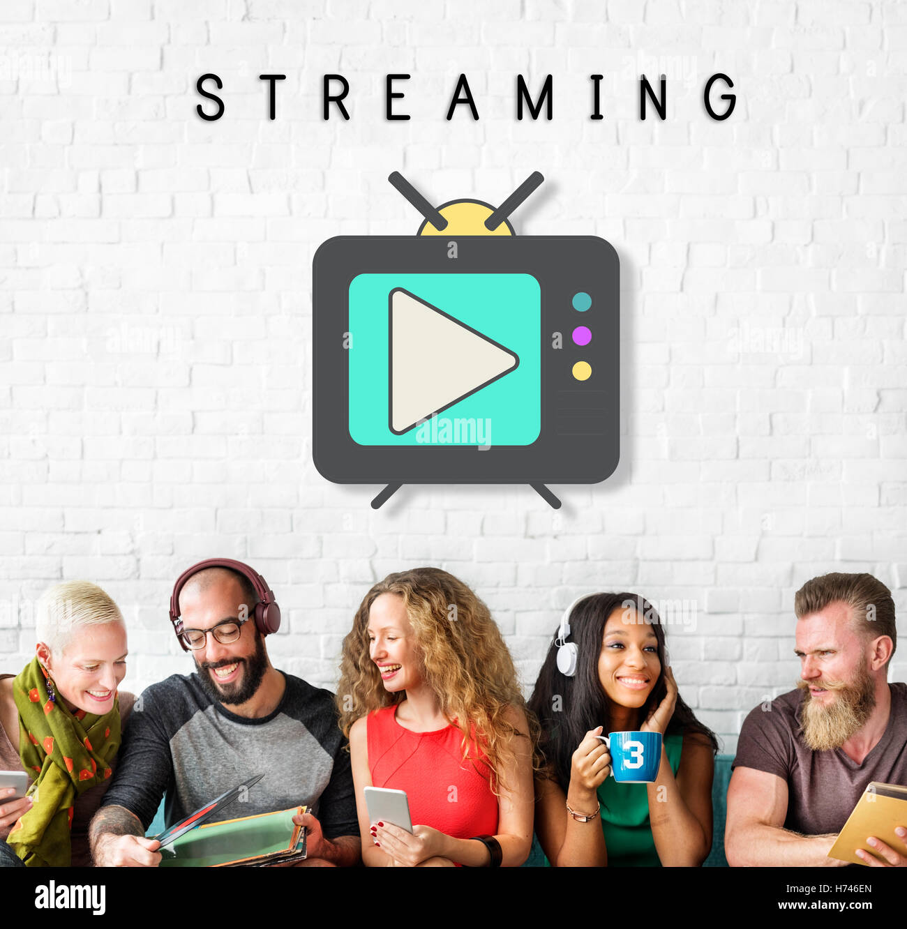 TV Play Button Media Entertainment Graphic Concept Stock Photo - Alamy