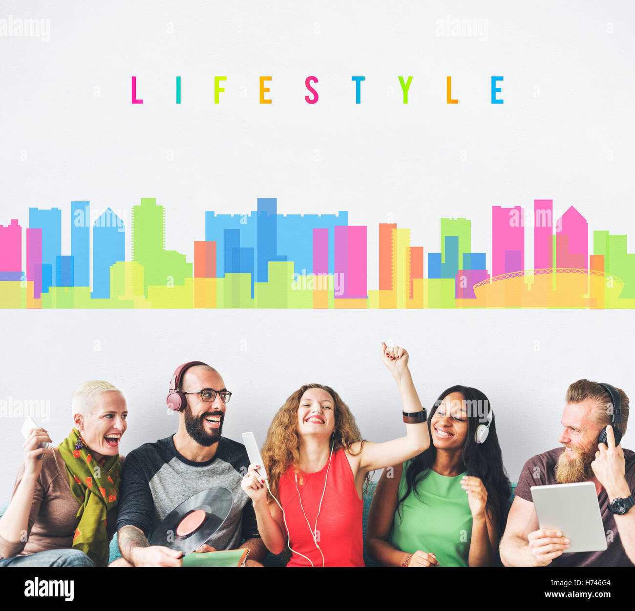 Lifestyle Chill Relax Fun Enjoyment Graphic Concept Stock Photo - Alamy