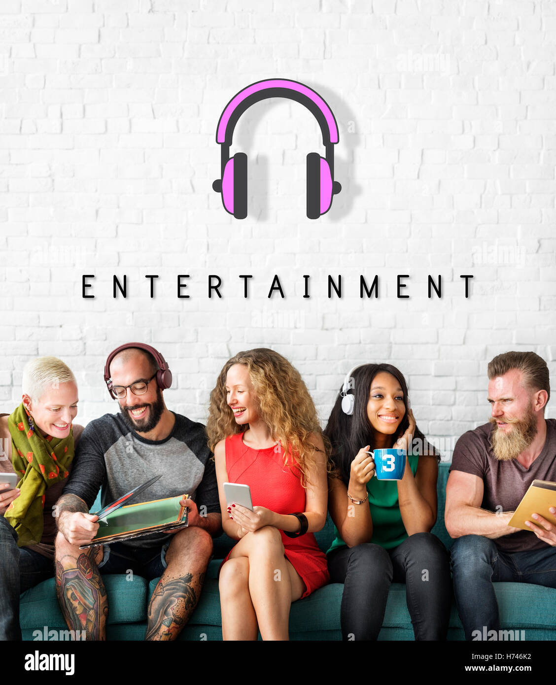 Entertainment Audio Multimedia Podcast Graphic Concept Stock Photo - Alamy