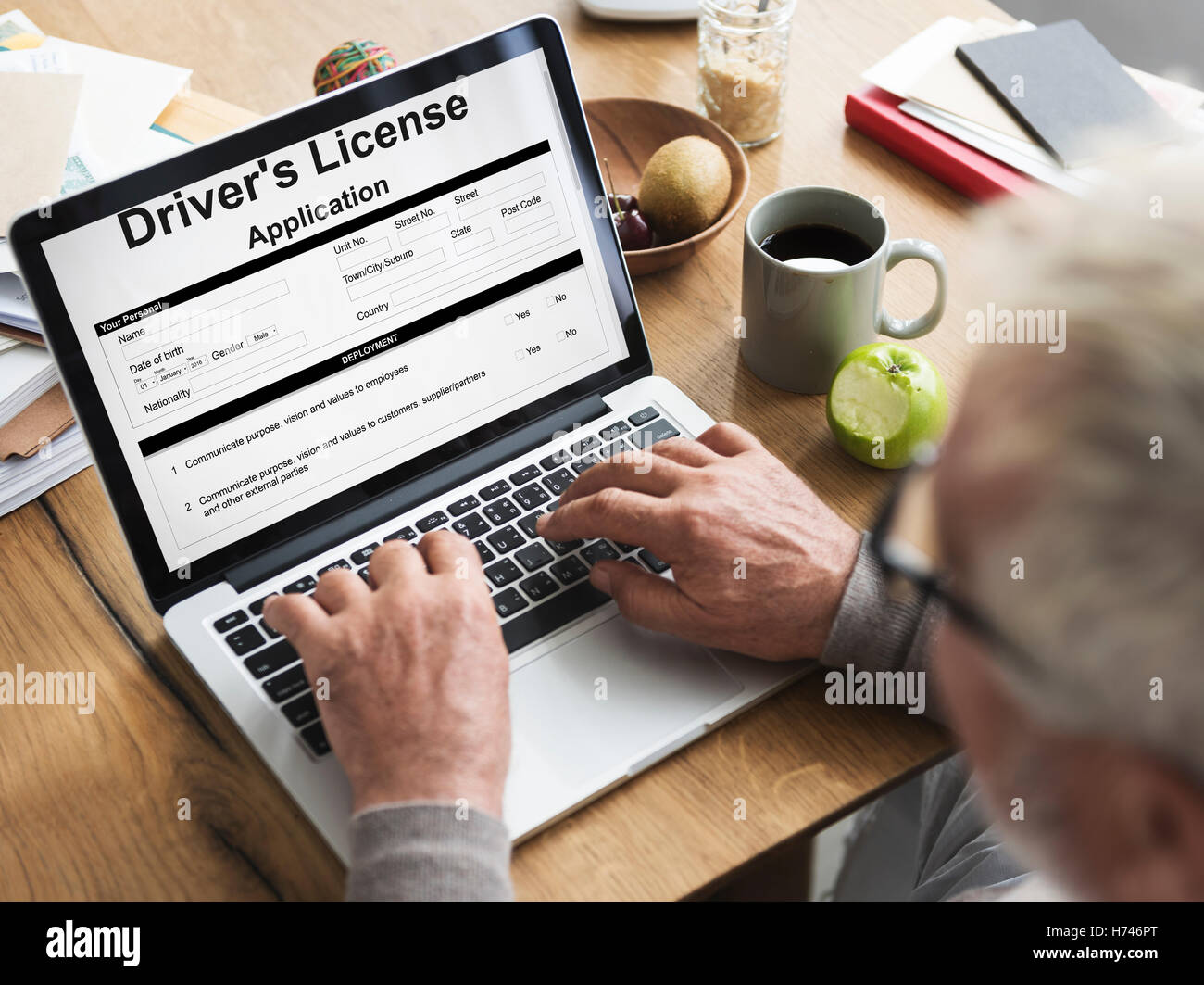 Driver’s License Application Permission Form Concept Stock Photo - Alamy