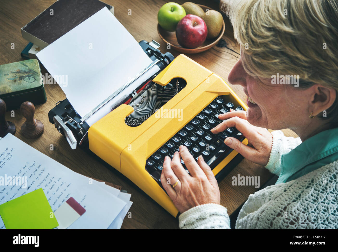 Typing Typewriter Vintage Style Alphabet Concept Stock Photo - Alamy