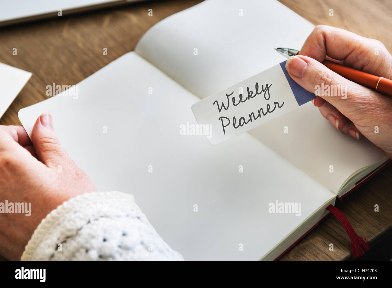 Weekly Planner Agenda Calendar Concept Stock Photo - Alamy