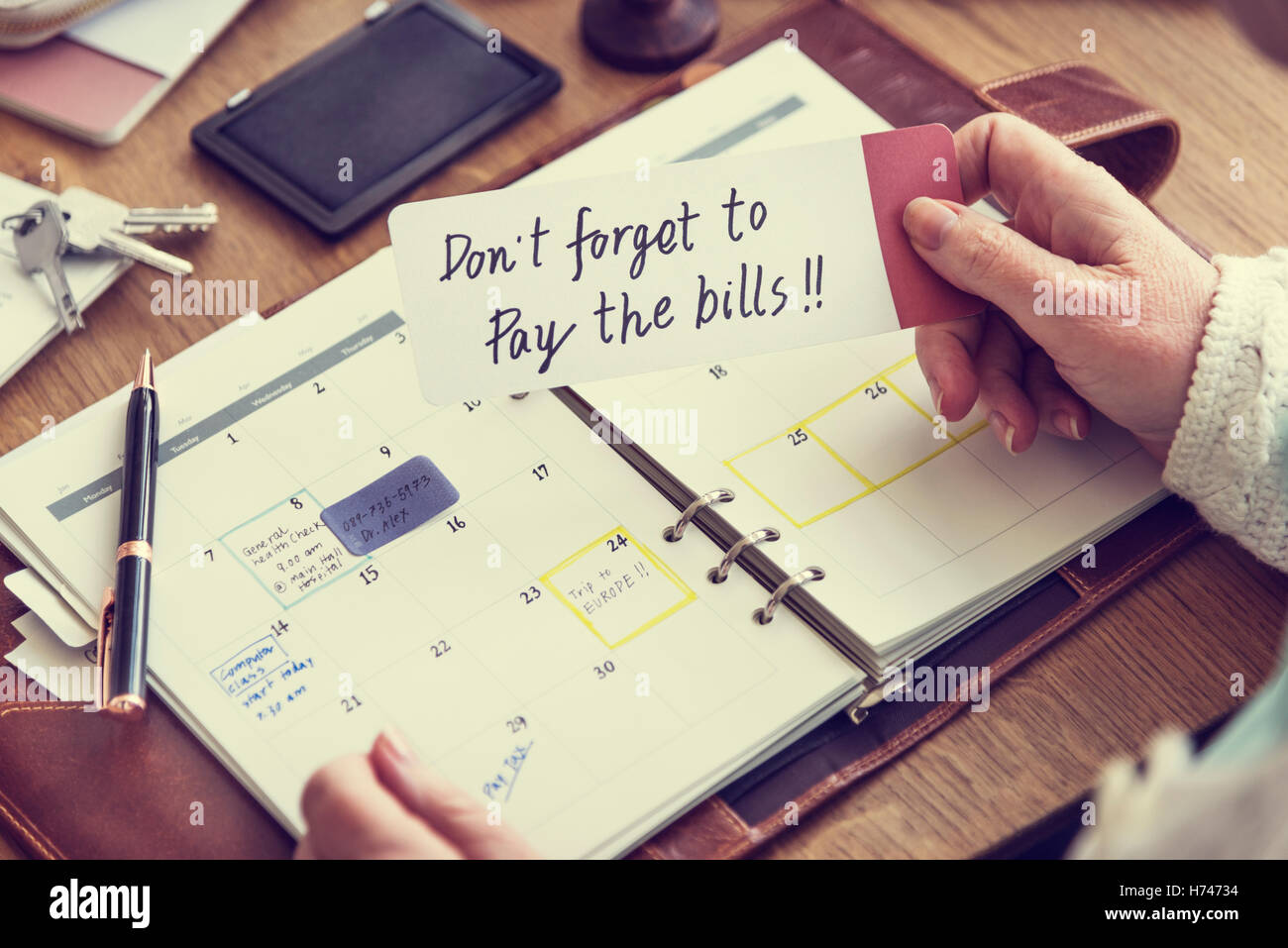 Reminder Schedule Checklist To-do Planning Concept Stock Photo - Alamy