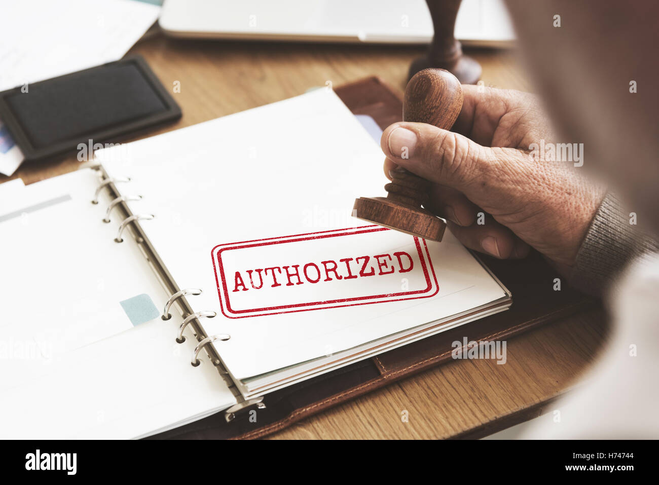 Authorized Allowance Permission Permit Approve Concept Stock Photo - Alamy