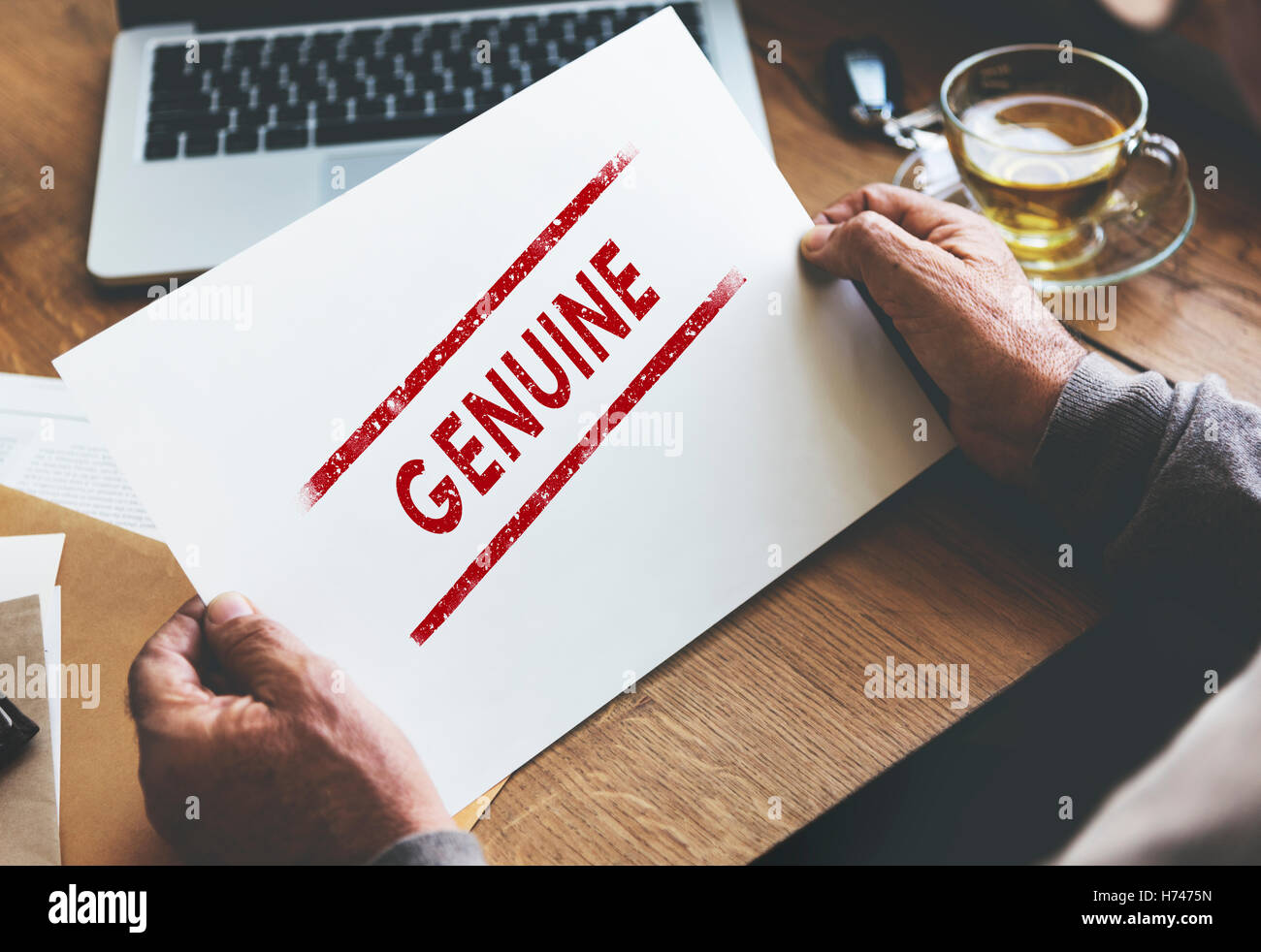 Genuine Authentic License Product Real Trademark Concept Stock Photo ...