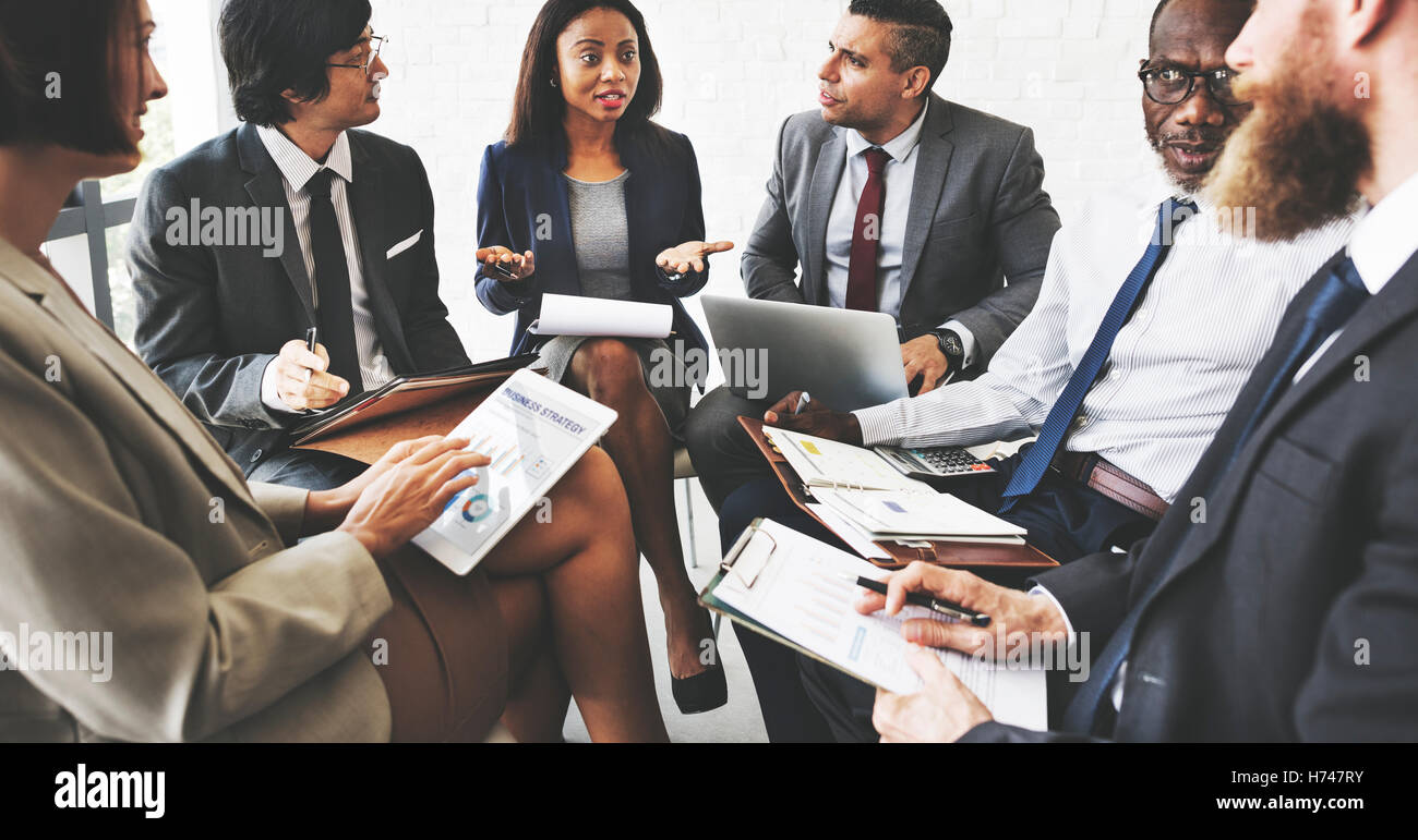 Business People Discussion Marketing Plan Meeting Concept Stock Photo ...