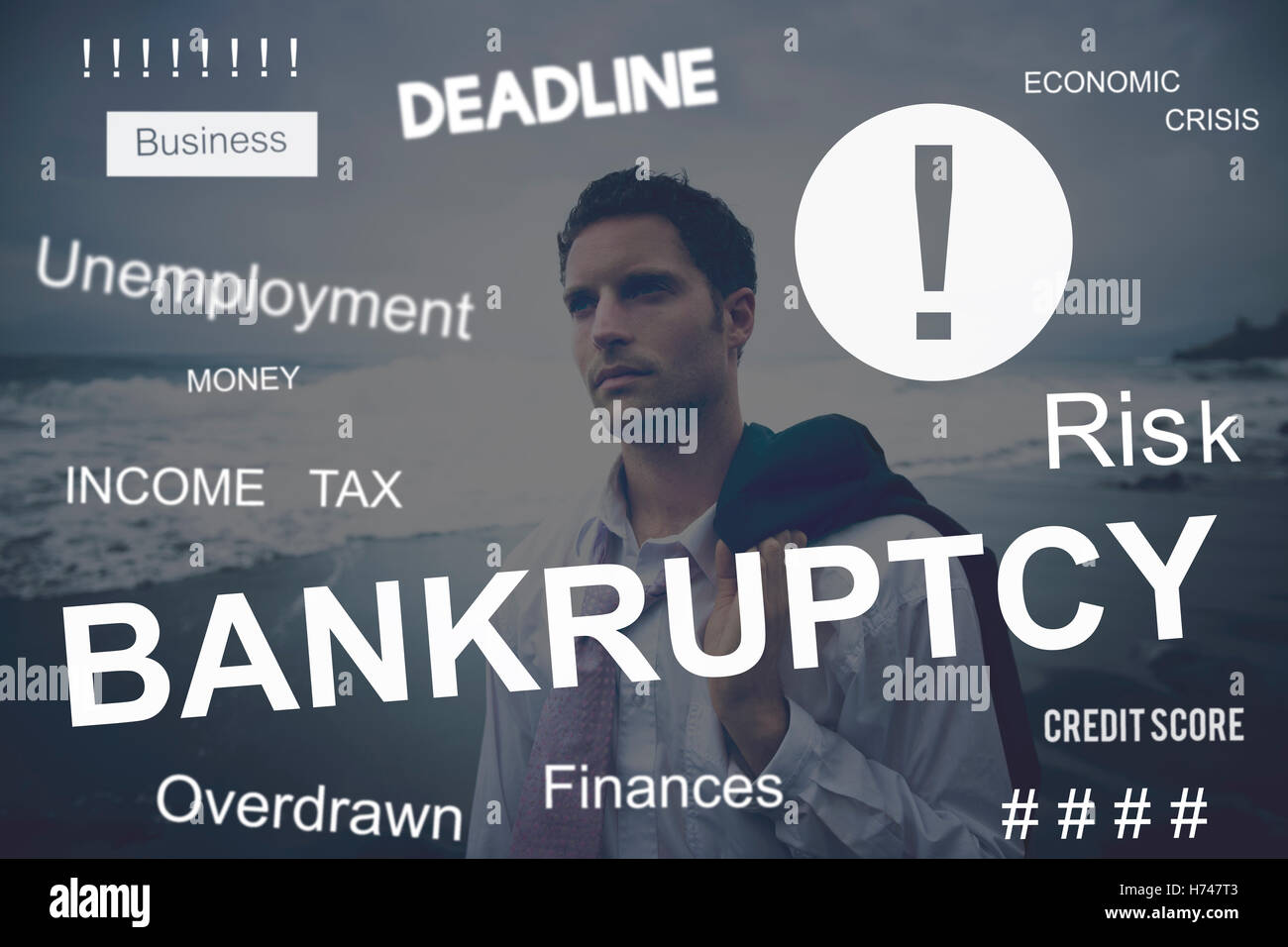 Business Failure Bankruptcy Financial Crisis Recession Concept Stock ...