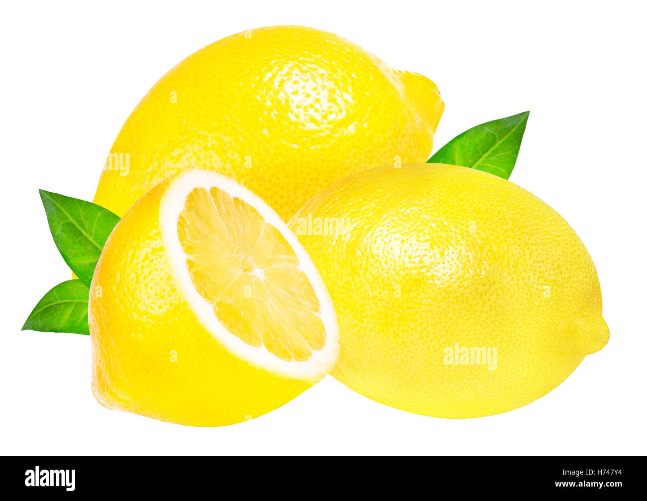Fresh lemon isolated on white background Stock Photo - Alamy