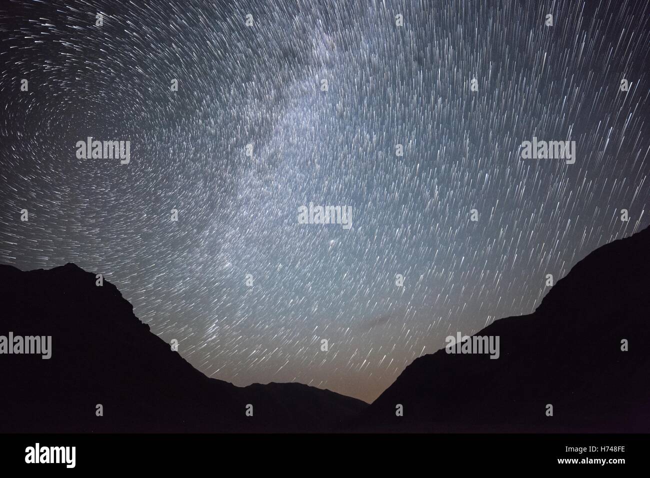 Star Trails Night Sky Cosmos Galaxy over plateau on Kackar Mountains ...