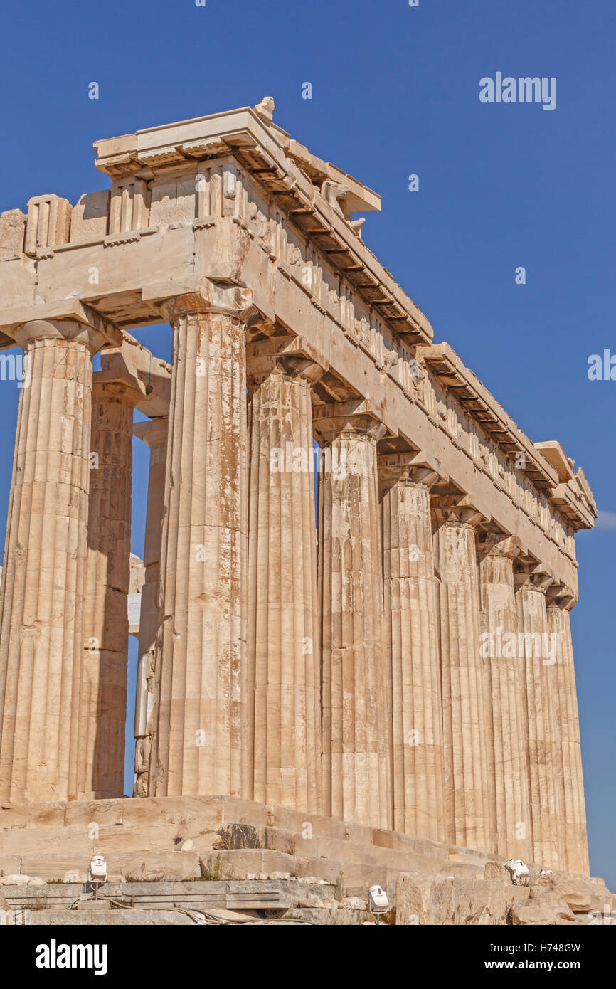 columns of Parthenon temple on Acropolis of Athens Stock Photo - Alamy