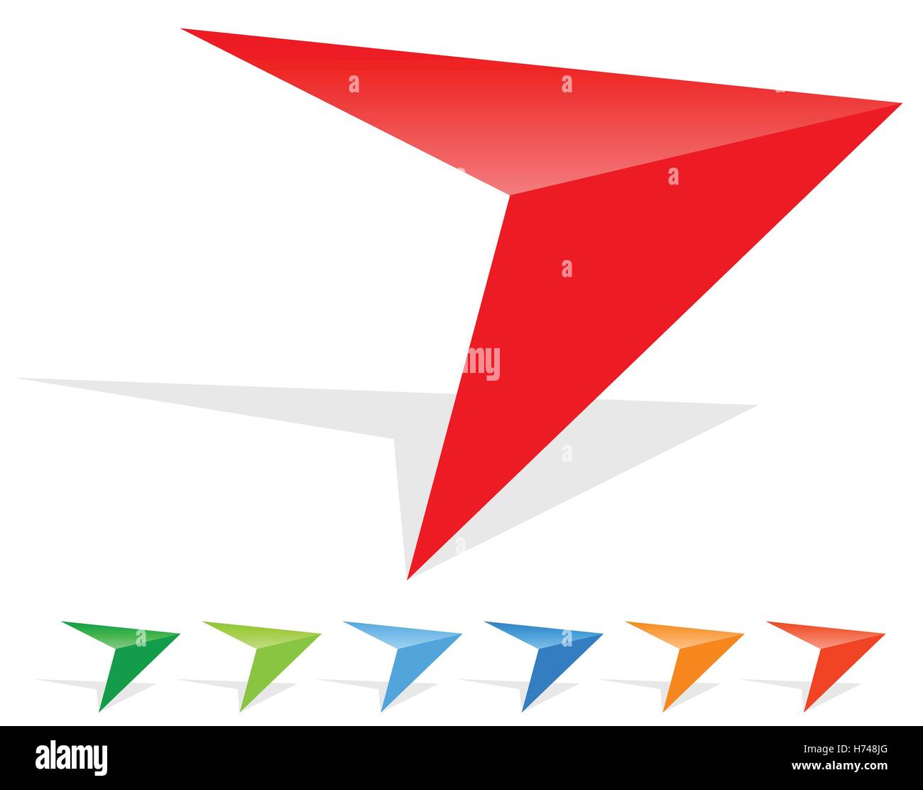 Arrow icon - Sharp, edgy arrowhead in more colors Stock Vector Image ...