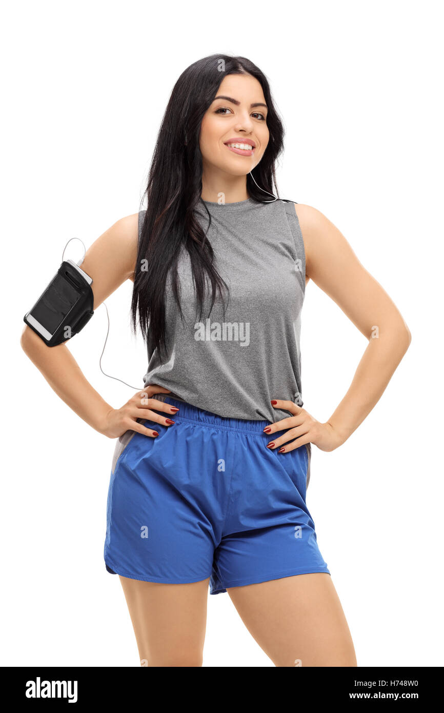 Female jogger in active Cut Out Stock Images & Pictures - Alamy
