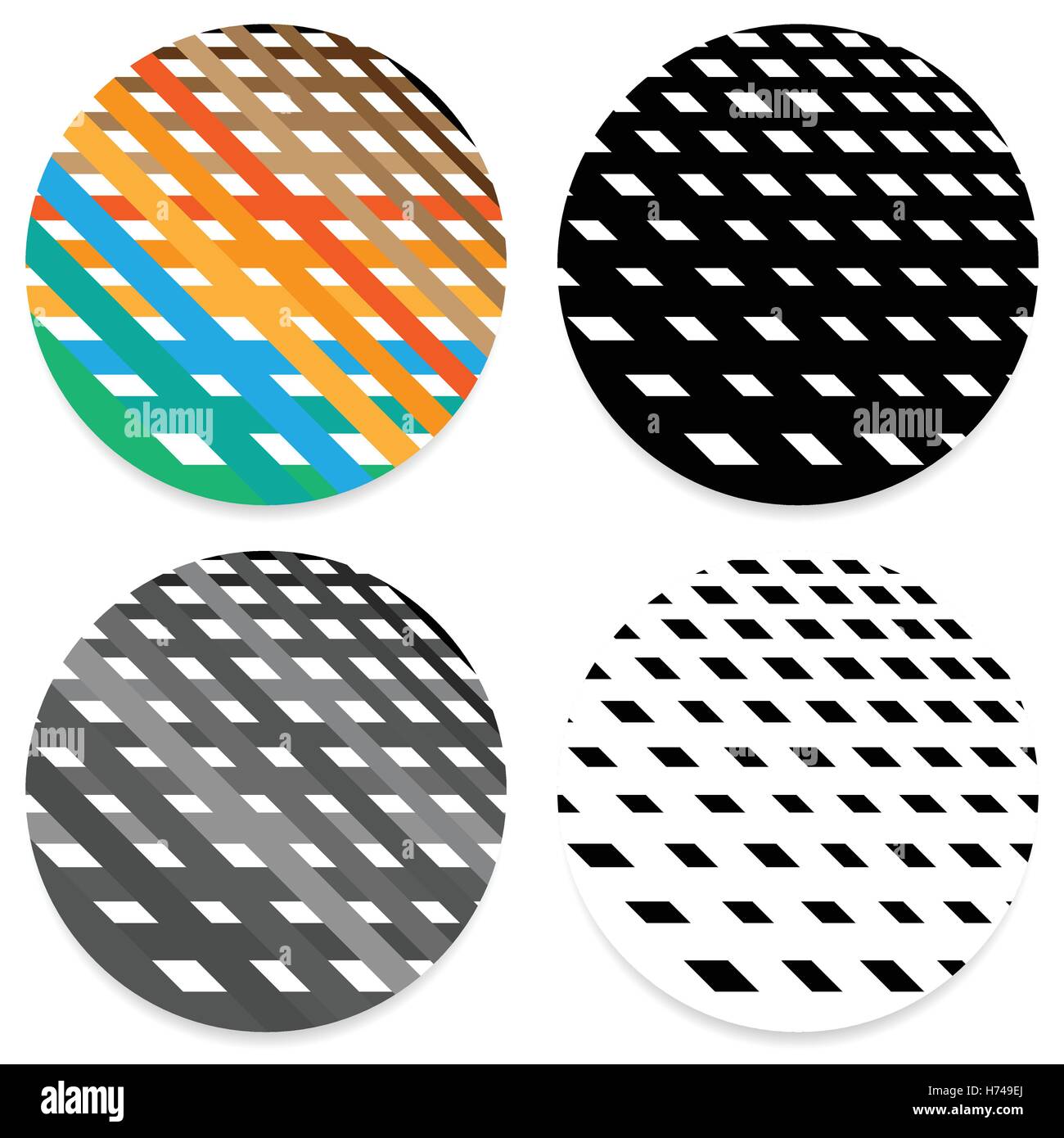 Abstract geometric circle element in 4 color Stock Vector Image & Art ...