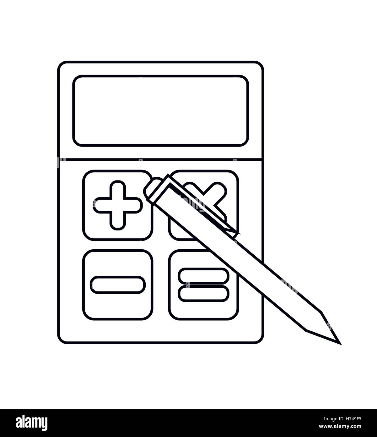 Isolated calculator tool design Stock Vector Image & Art - Alamy
