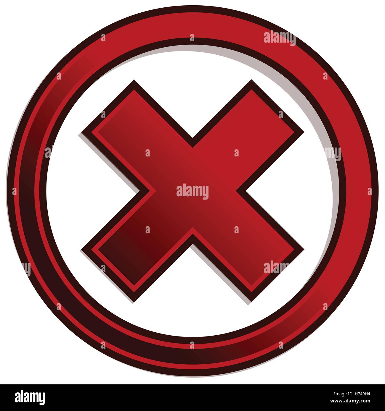 Cross, X symbol, icon(Failure, error, rejection, forbidden, deletion ...