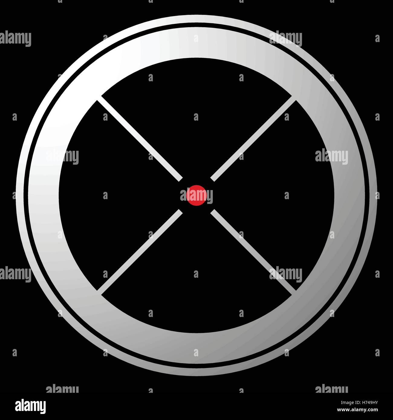 Target mark, crosshair, reticle icon with red dot Stock Vector Image ...