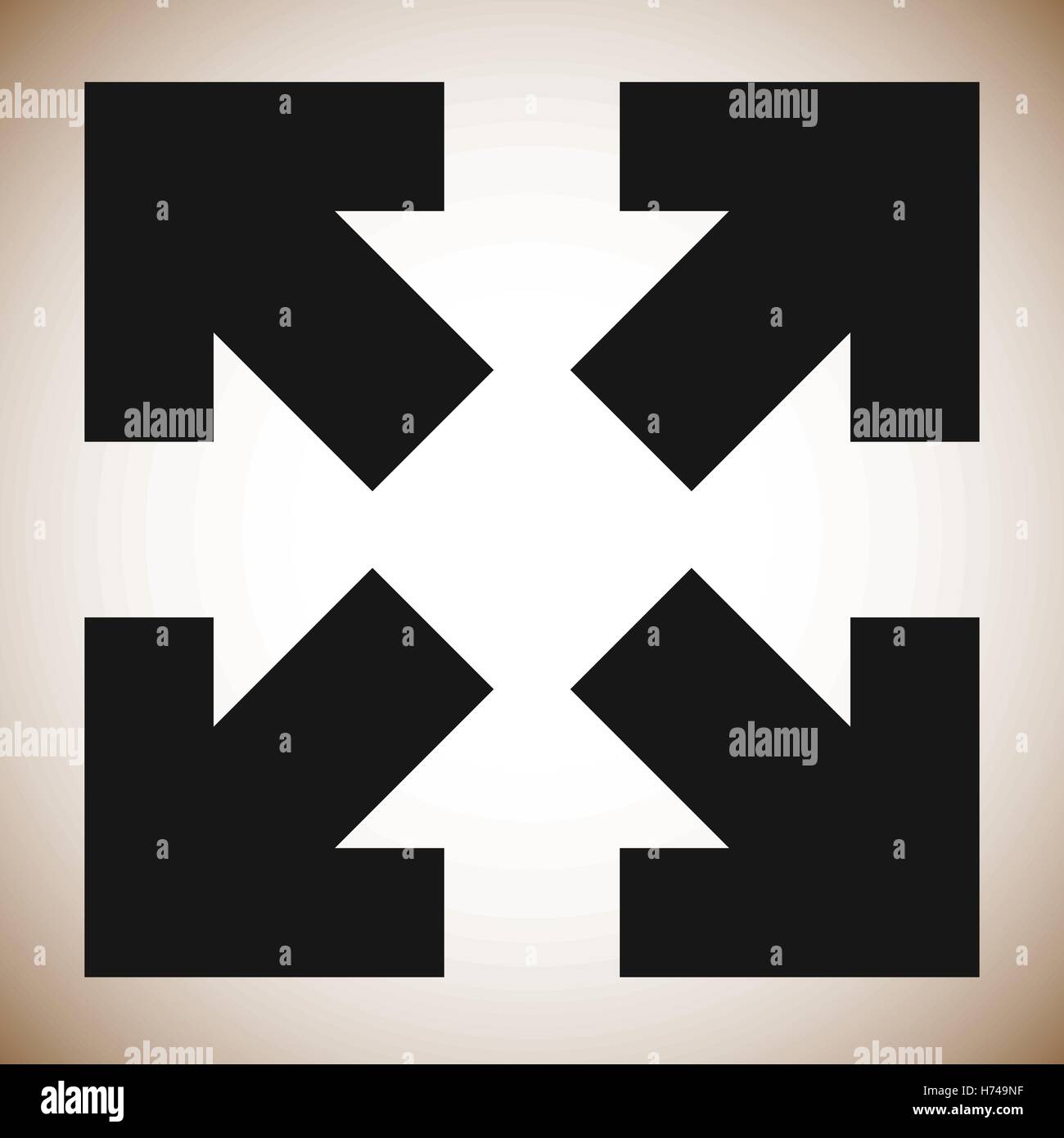 Arrows in 4 direction - Resize, align, maximize concept icon Stock ...