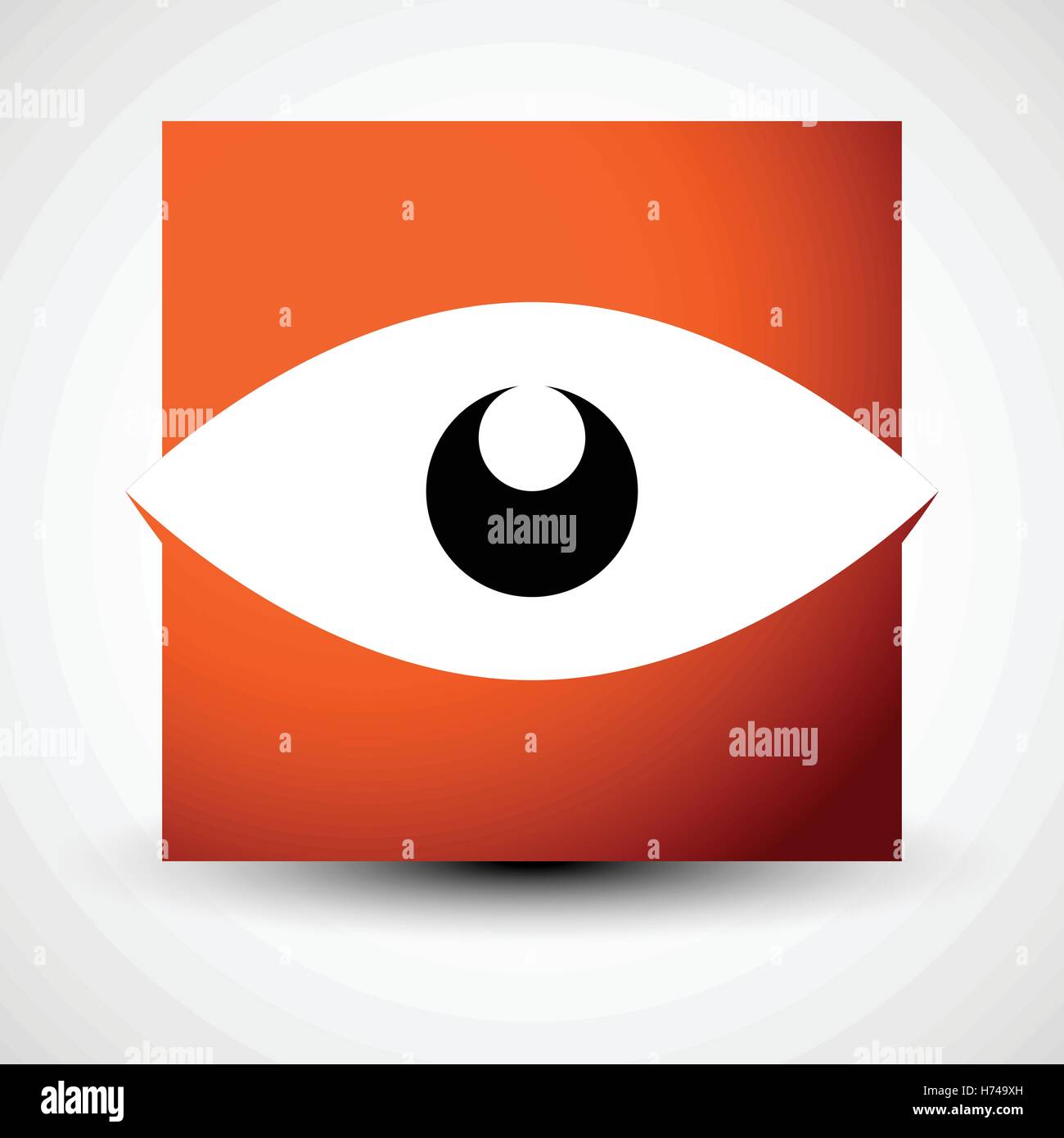 Eye shape over square - Eye icon, eye logo Stock Vector Image & Art - Alamy