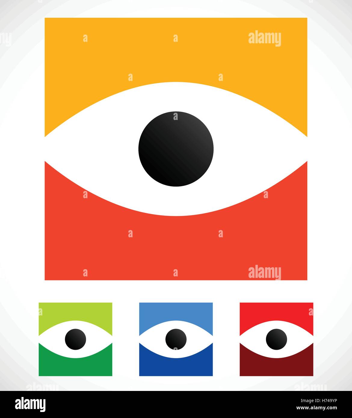 Square eye vision logo hi-res stock photography and images - Alamy