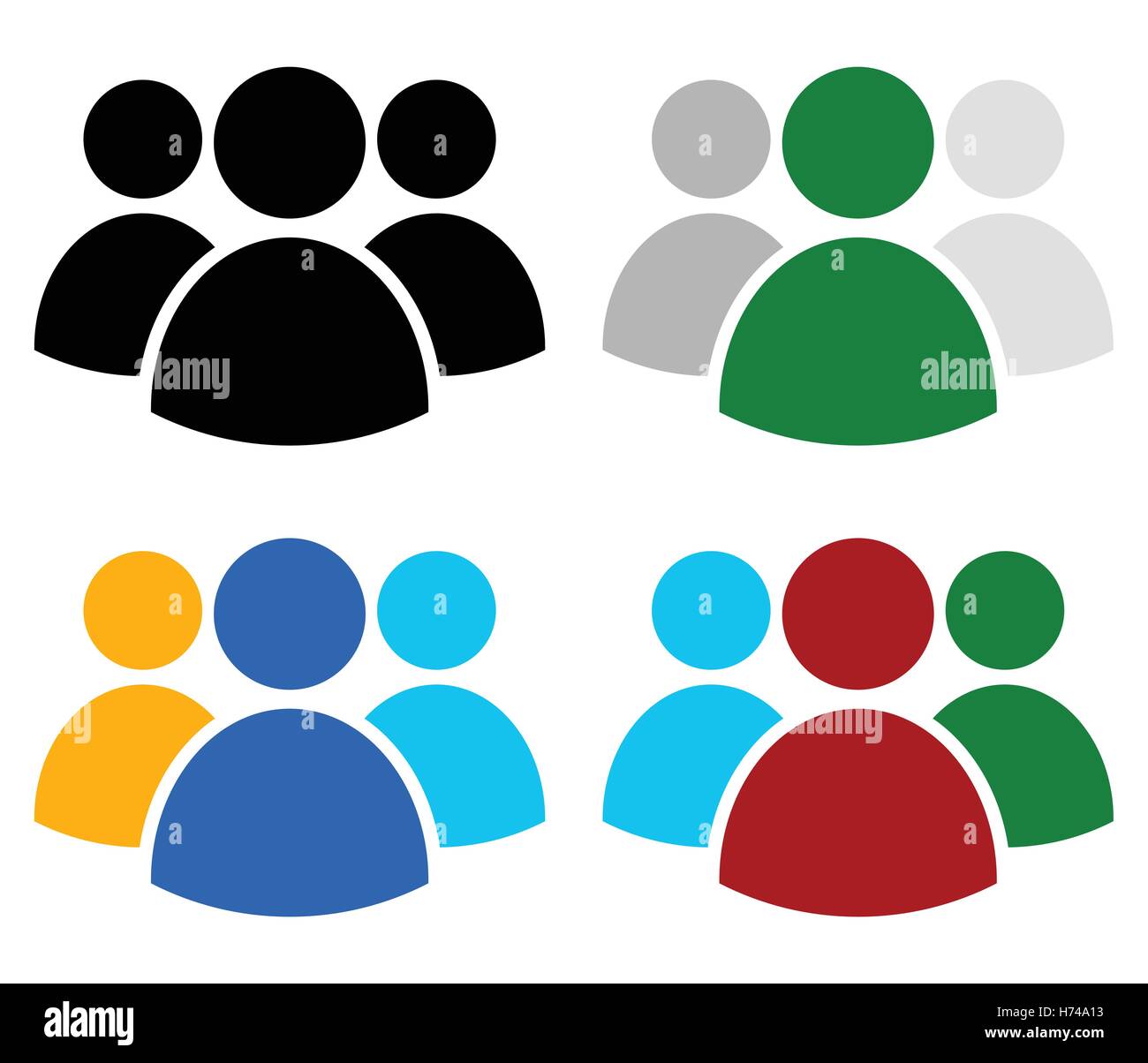 Characters, avatar, figure symbol in different colors Stock Vector ...