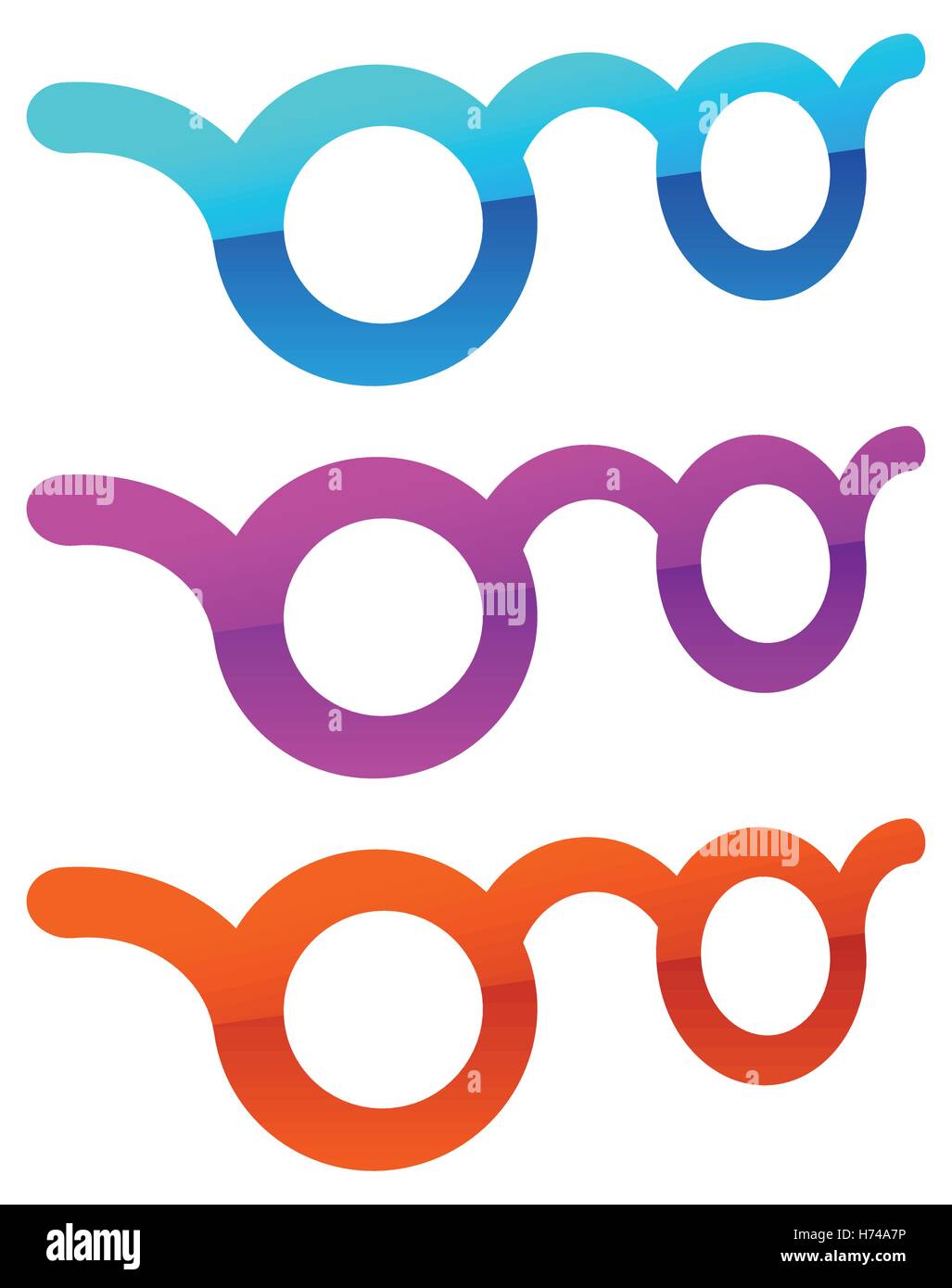 Colorful glasses vision, optician, optometry concept icon Stock Vector ...