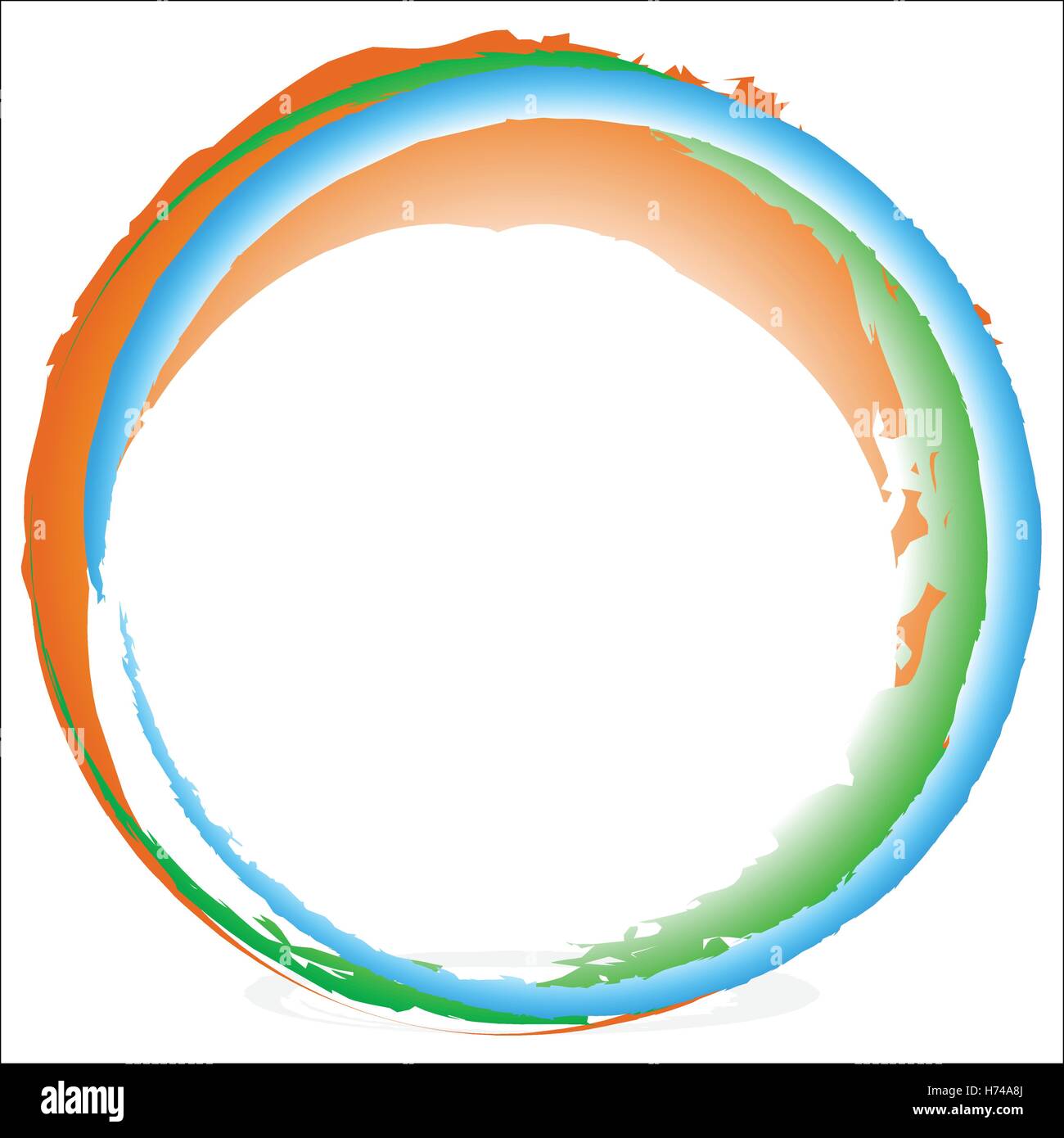 Grungy, textured circles - Colorful circles with splattered paint like ...