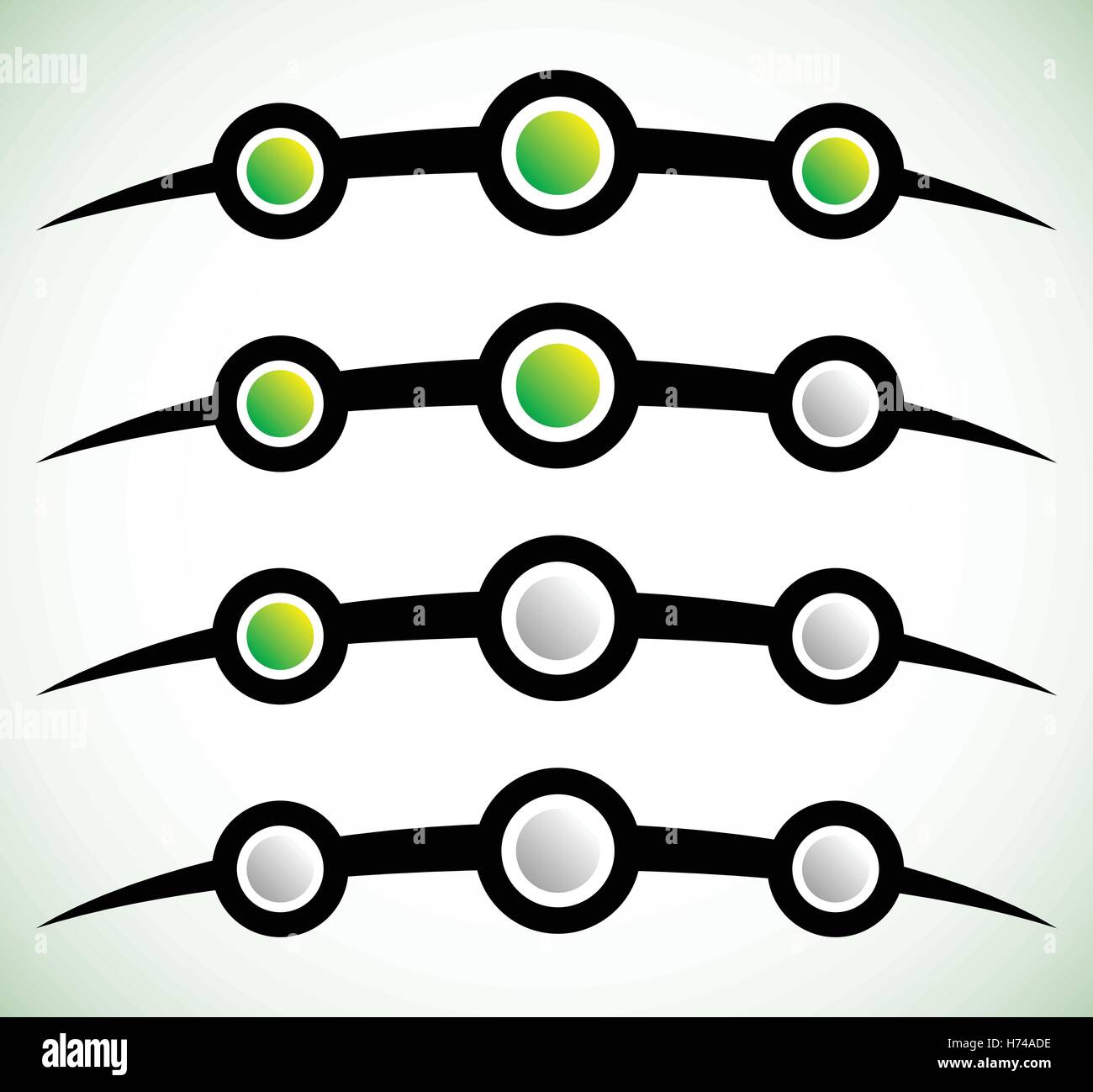 3 Step Progress Indicator Abstract Gui Element Stock Vector Image And Art Alamy