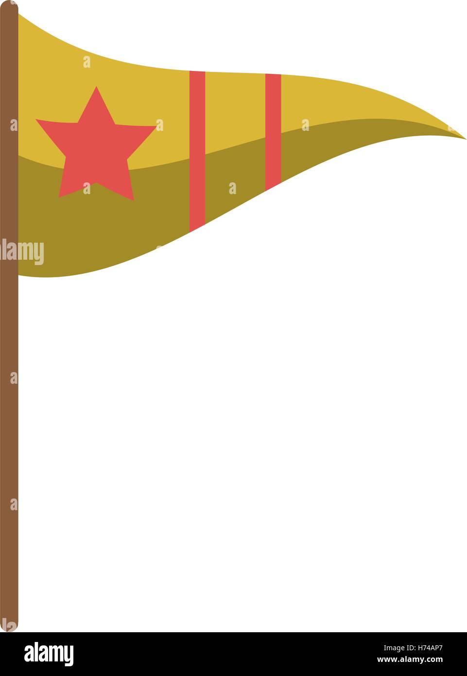 Isolated flag with star design Stock Vector Image & Art - Alamy