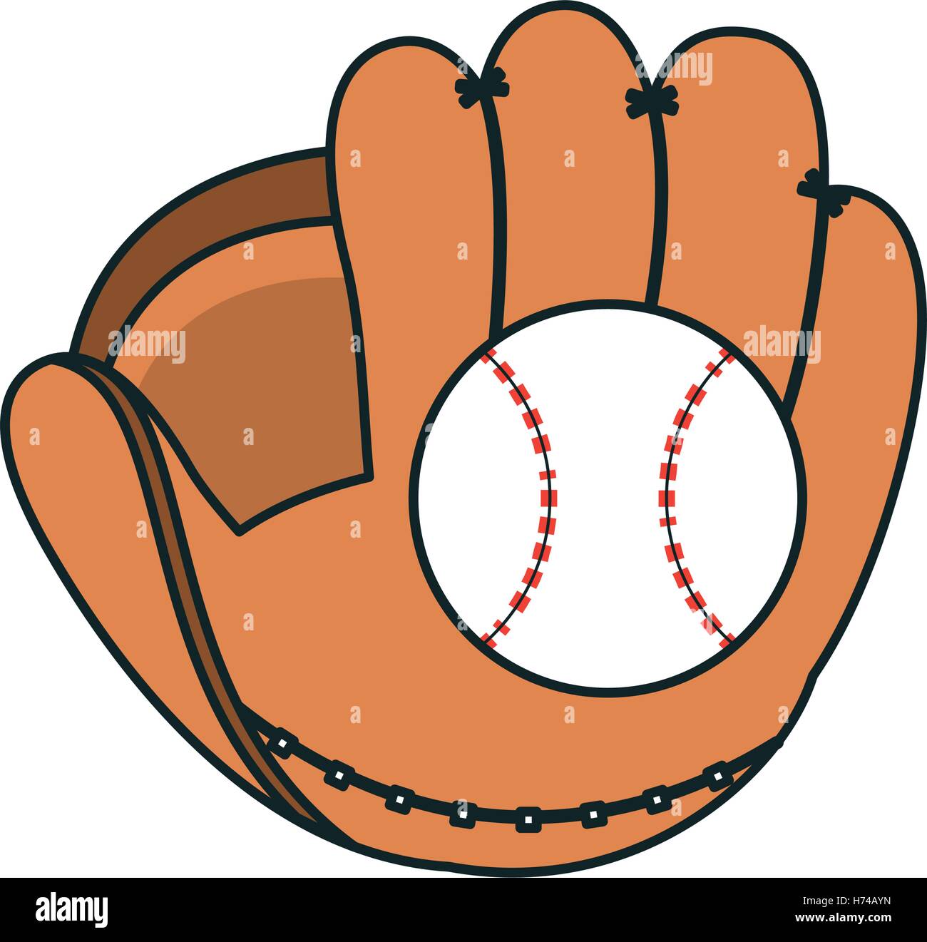 Glove and ball of baseball sport design Stock Vector Image & Art - Alamy