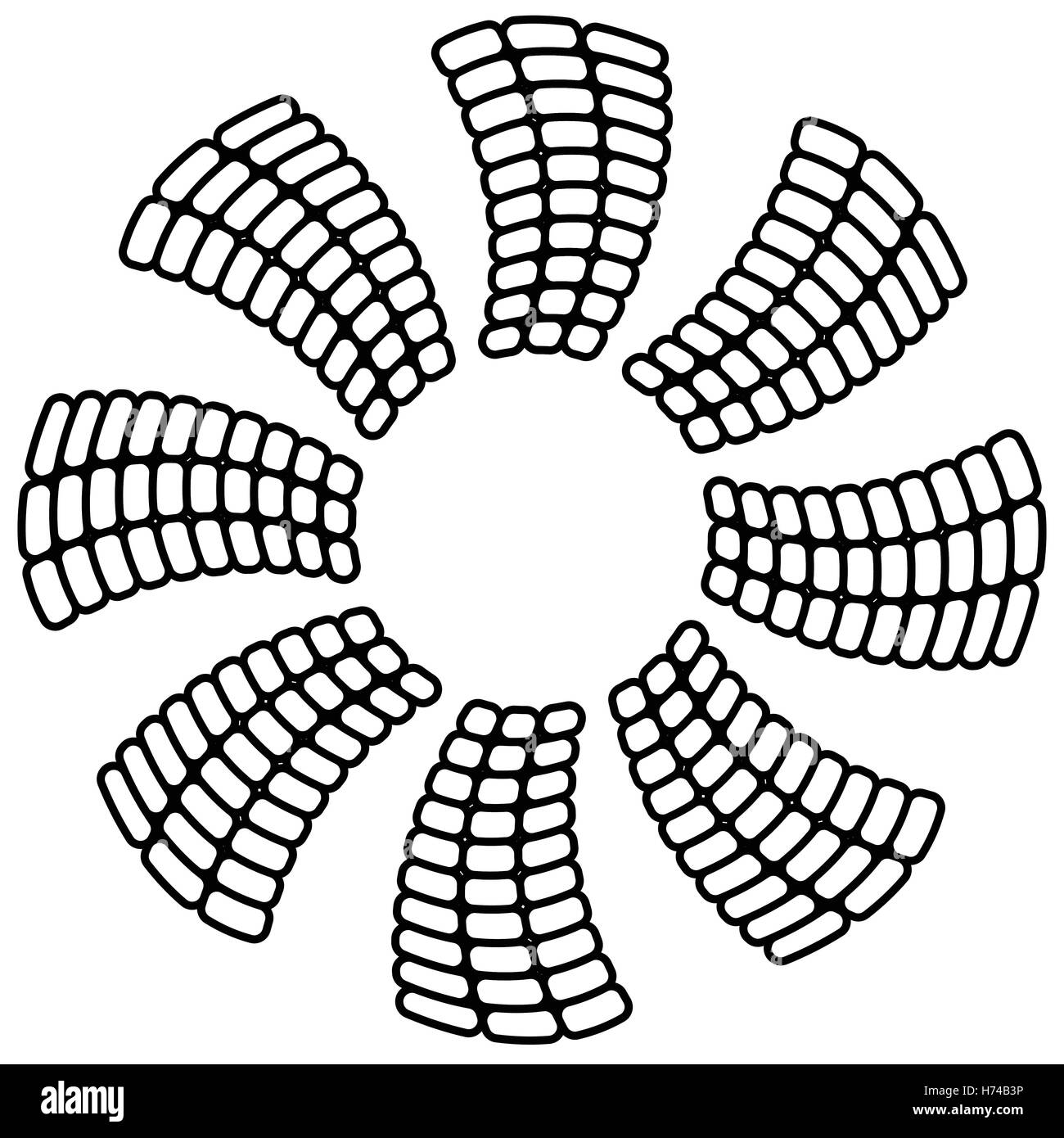 Propeller like geometric graphic. Circular spiral element Stock Vector ...