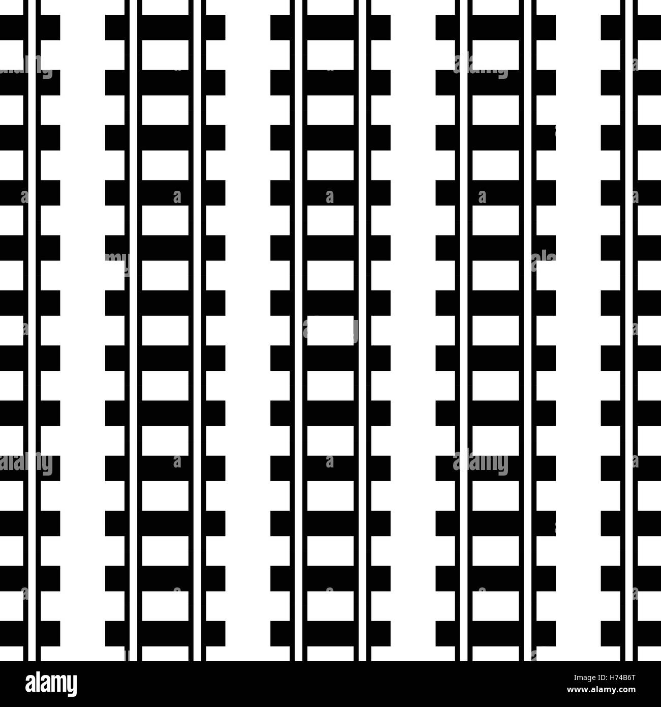 Illustration w railway track, rail road silhouette Stock Vector Image ...