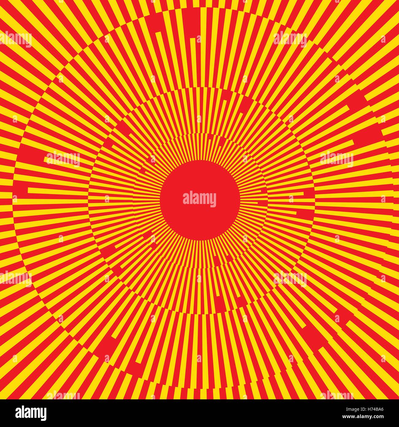 Illustration with rays, beams, radial - radiating lines. Abstract ...
