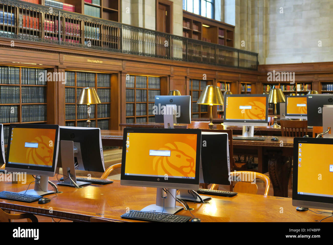 Bill Blass Public Catalog Room, New York Public Library, NYC Stock ...