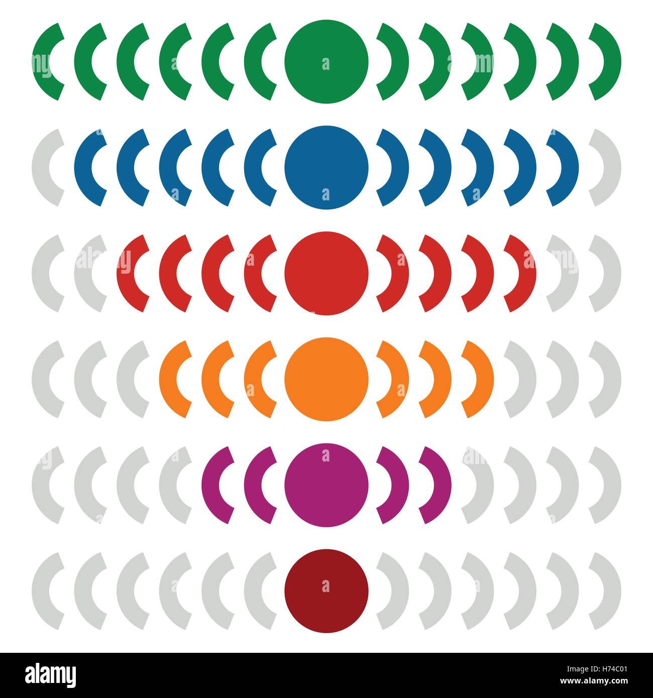 Horizontal progress, level indicators in sequence - Progress indicators ...