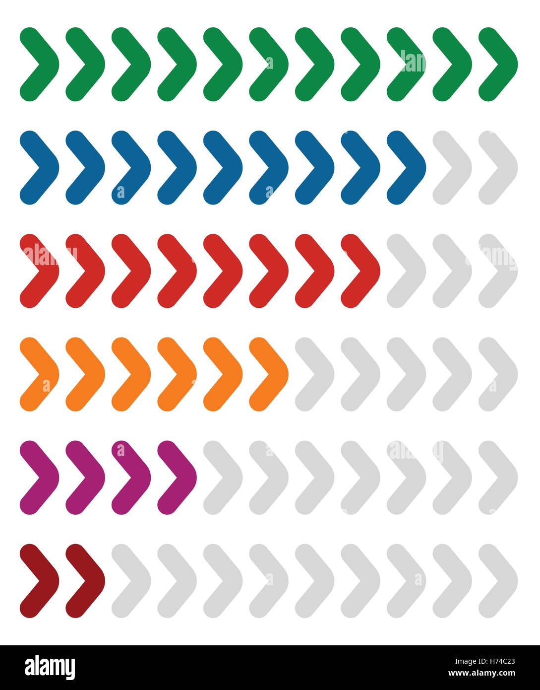 Horizontal progress, level indicators in sequence - Progress indicators ...