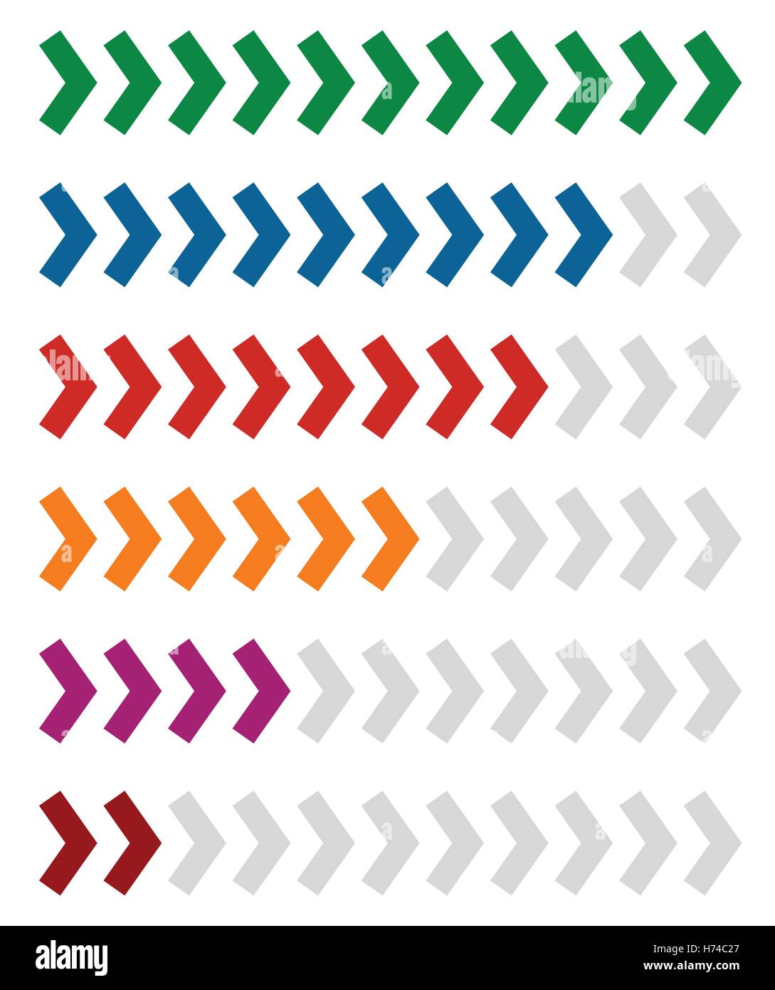 Horizontal progress, level indicators in sequence - Progress indicators ...