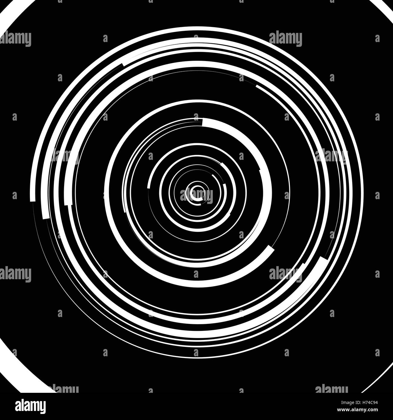 Circular swirl, spiral illustration - Random concentric circles Stock Vector Image & Art - Alamy