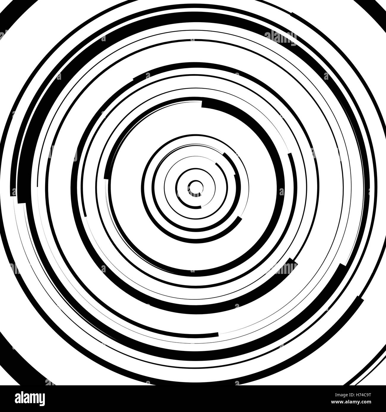 Circular swirl, spiral illustration - Random concentric circles Stock Vector Image & Art - Alamy