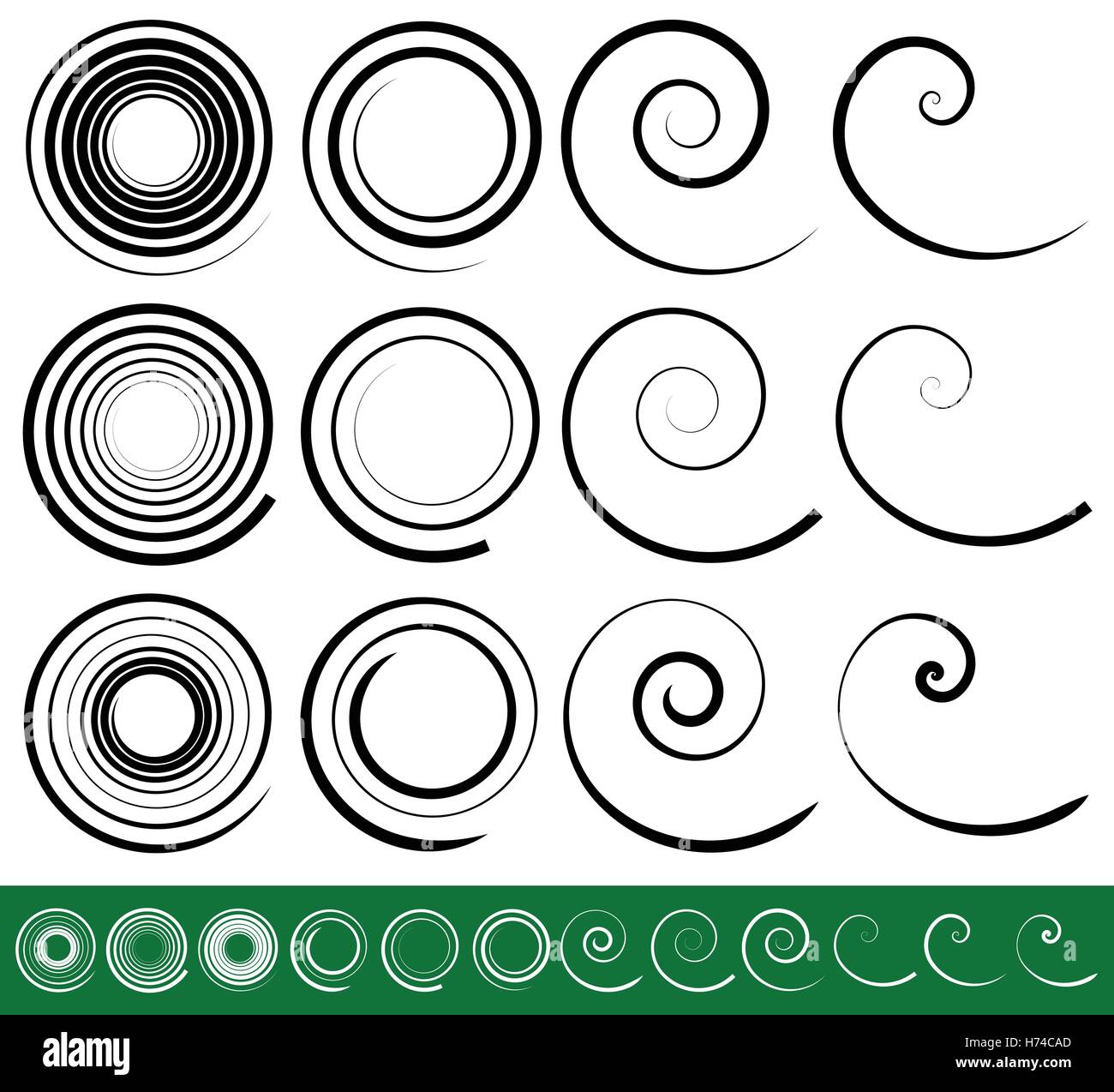 Abstract vortex, spiral element(s). Geometric circular illustration ...