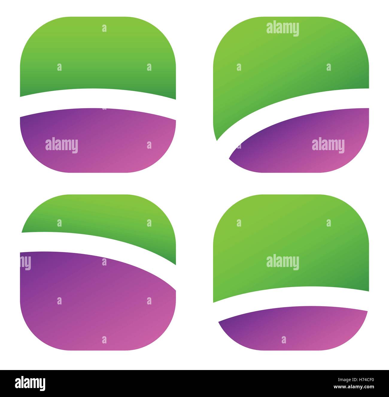 Set of colorful button, icon shapes, backgrounds Stock Vector Image ...