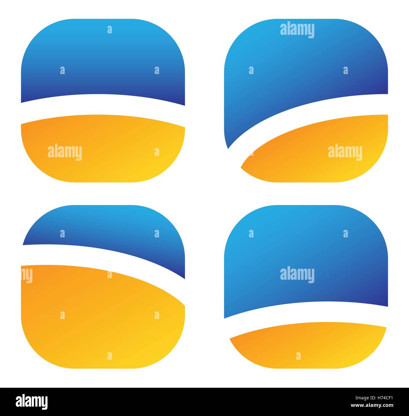 Set of colorful button, icon shapes, backgrounds Stock Vector Image ...