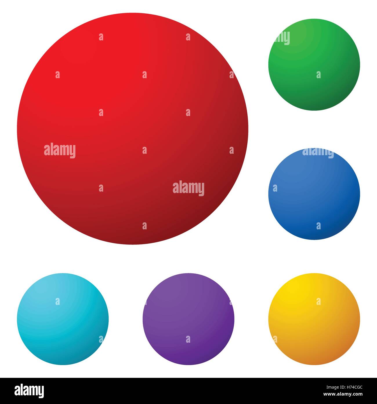 Set of colorful button, icon shapes, backgrounds Stock Vector Image ...