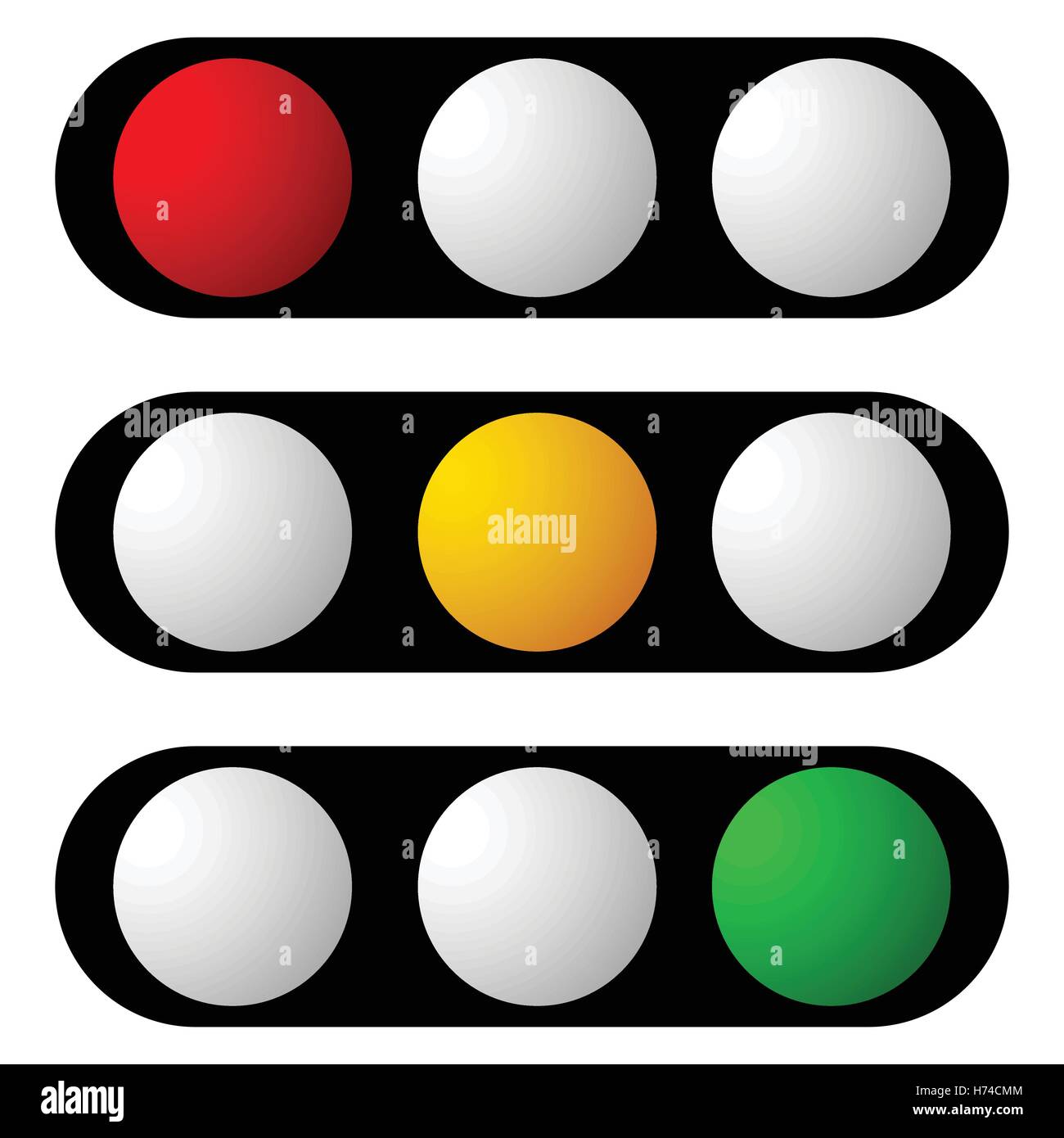 Set of traffic lamp, traffic light, semaphore icons Stock Vector Image ...