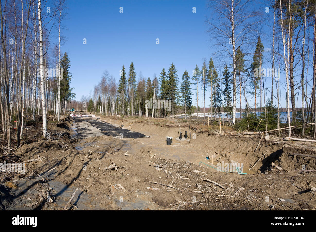 street under construction, Finland Stock Photo - Alamy