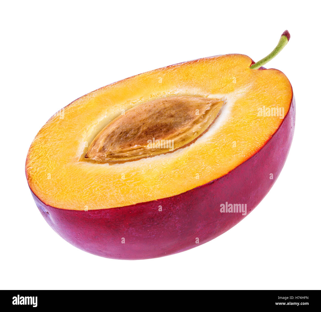 plum on a white background Stock Photo - Alamy