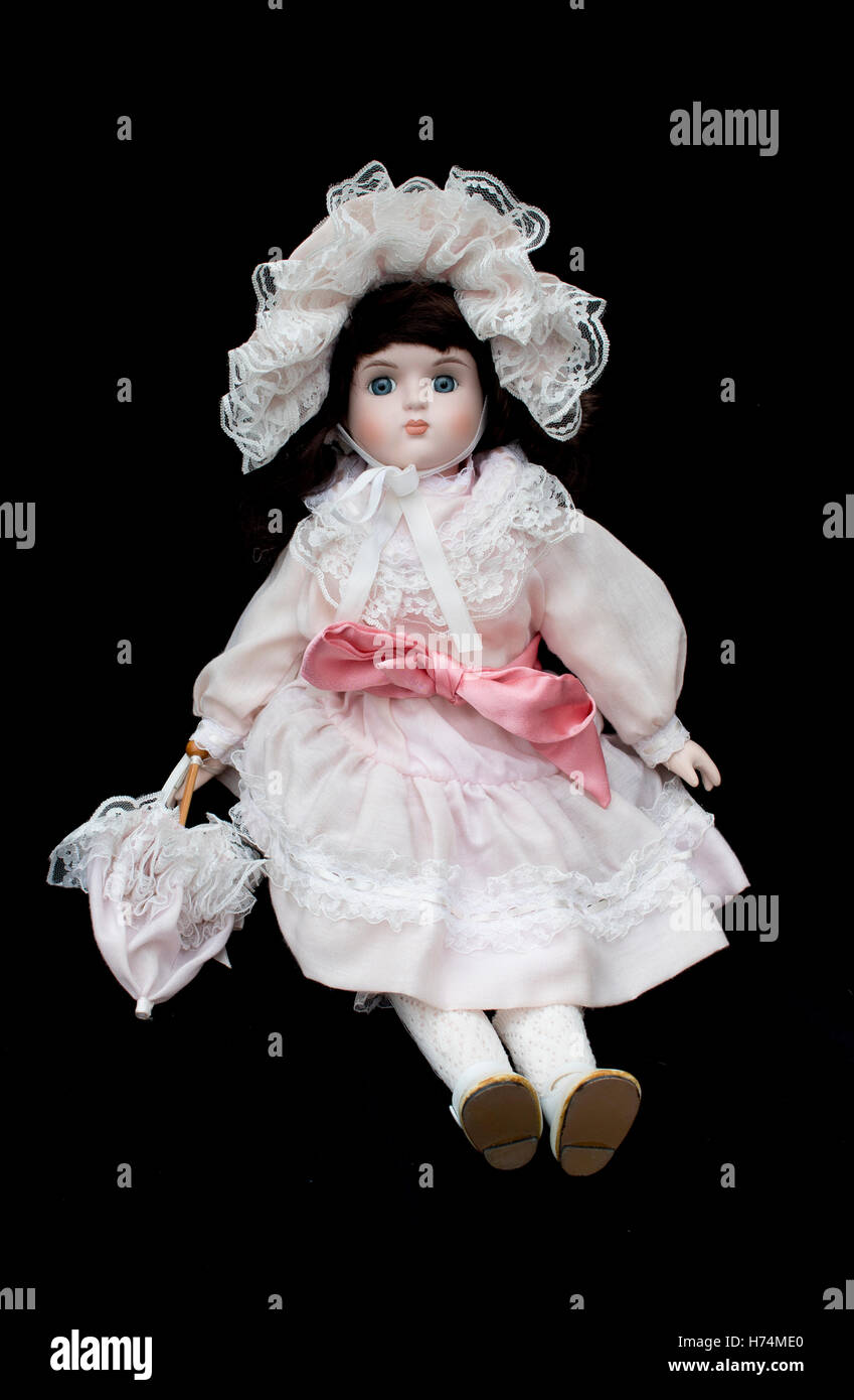 Close Up and Isolated Vintage Antique Old Doll Stock Photo - Alamy
