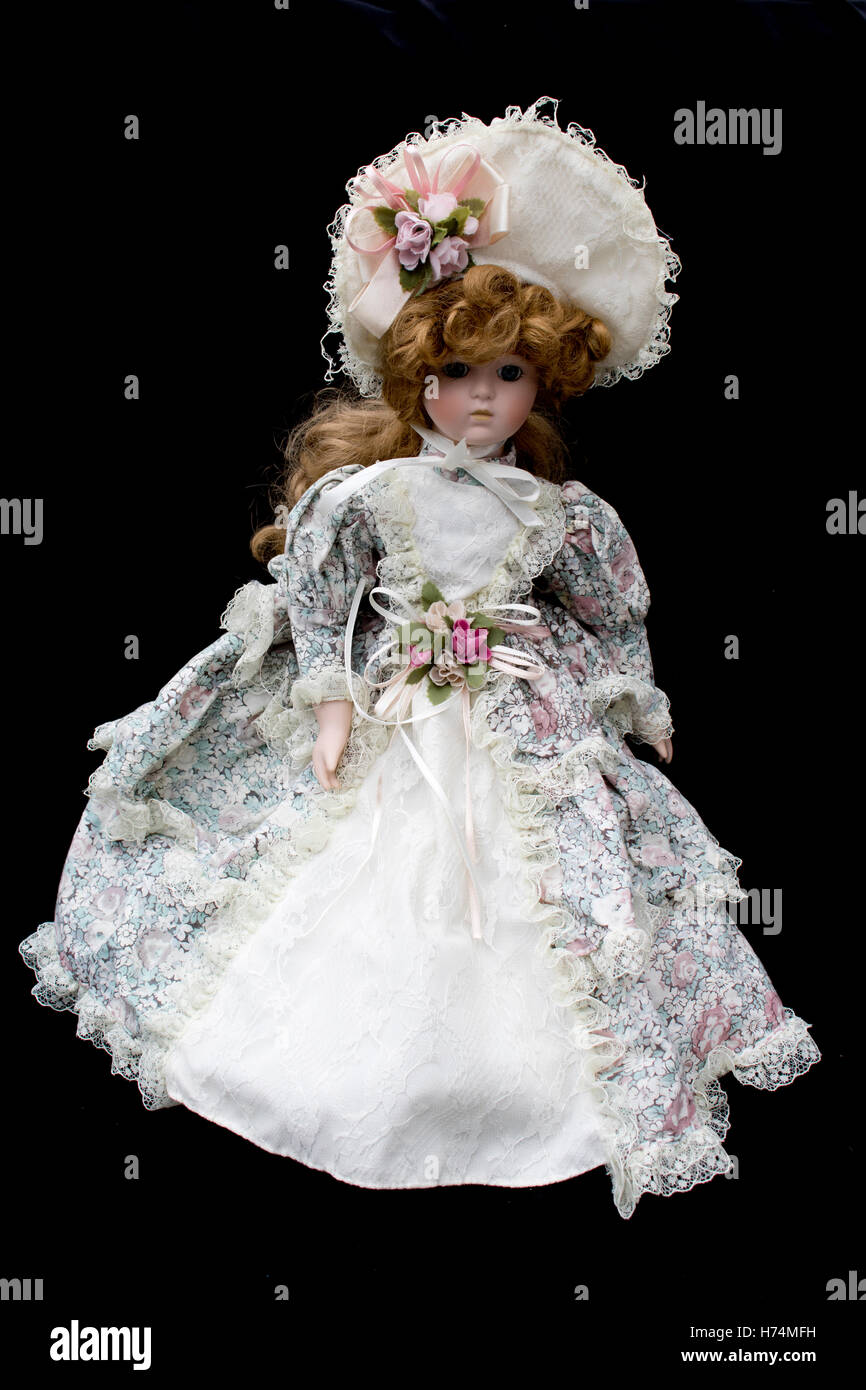 Close Up and Isolated Vintage Antique Old Doll Stock Photo - Alamy