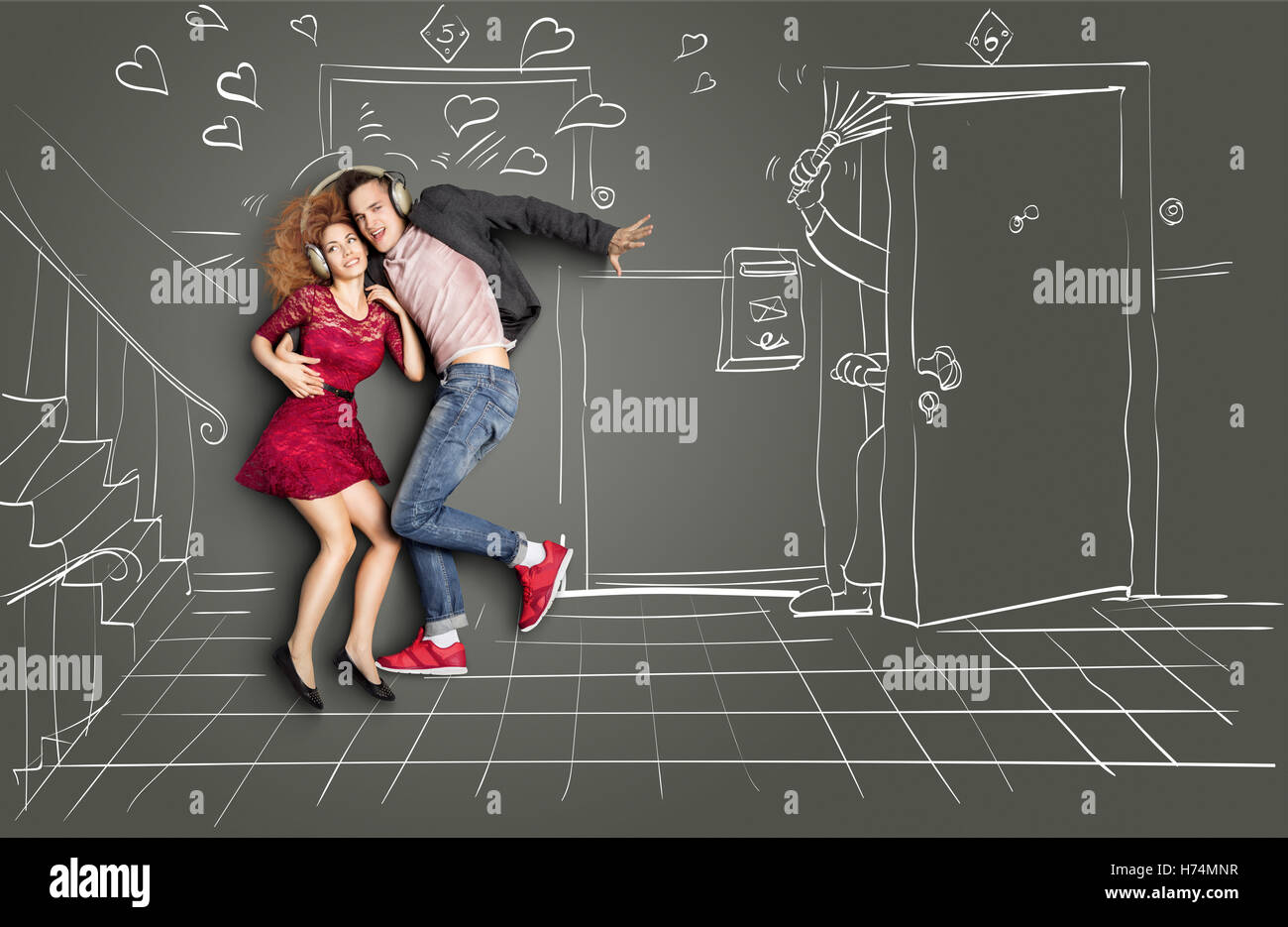 Flirt love concept young hi-res stock photography and images - Alamy