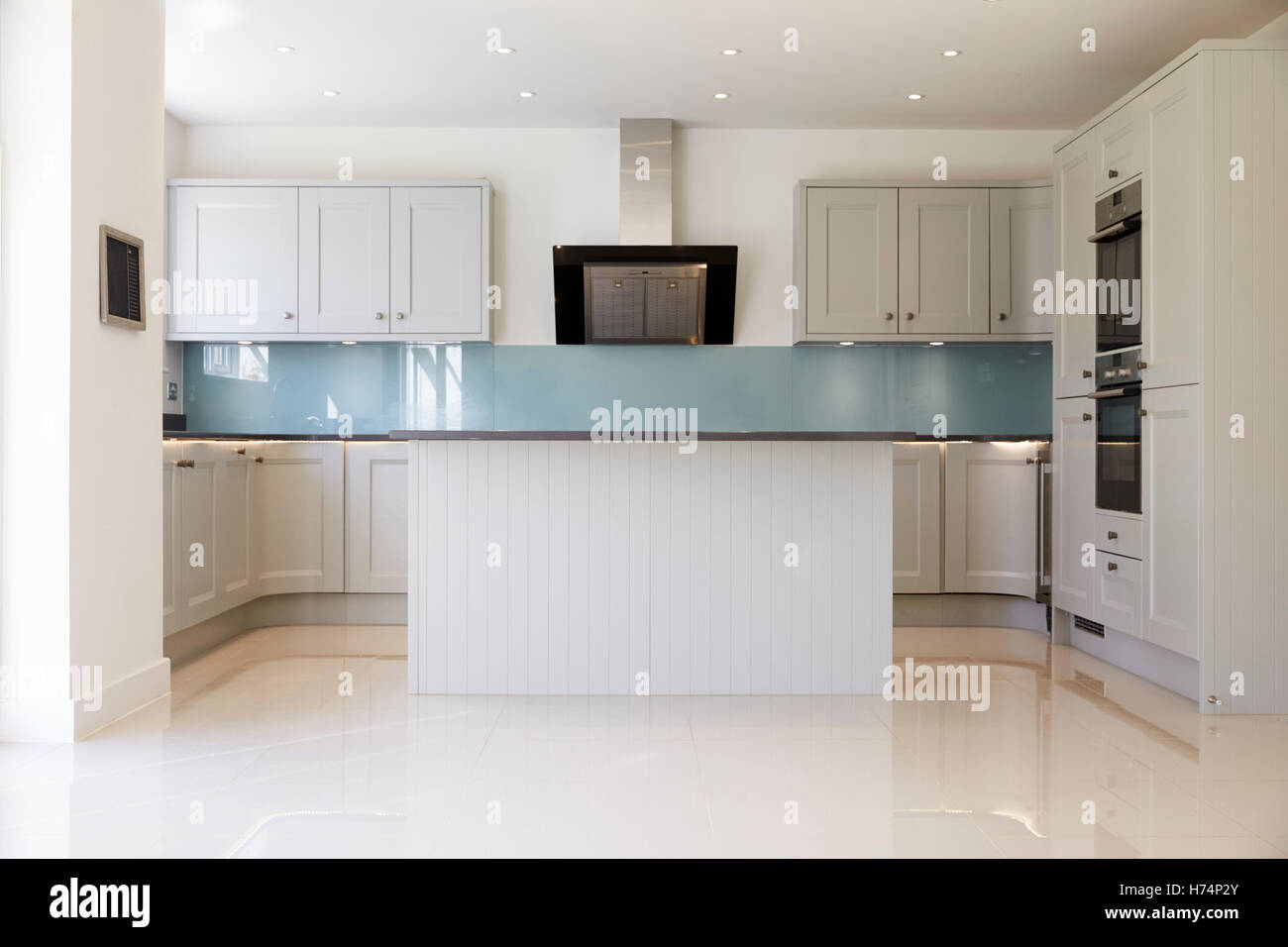 Empty Kitchen In Modern House Stock Photo - Alamy